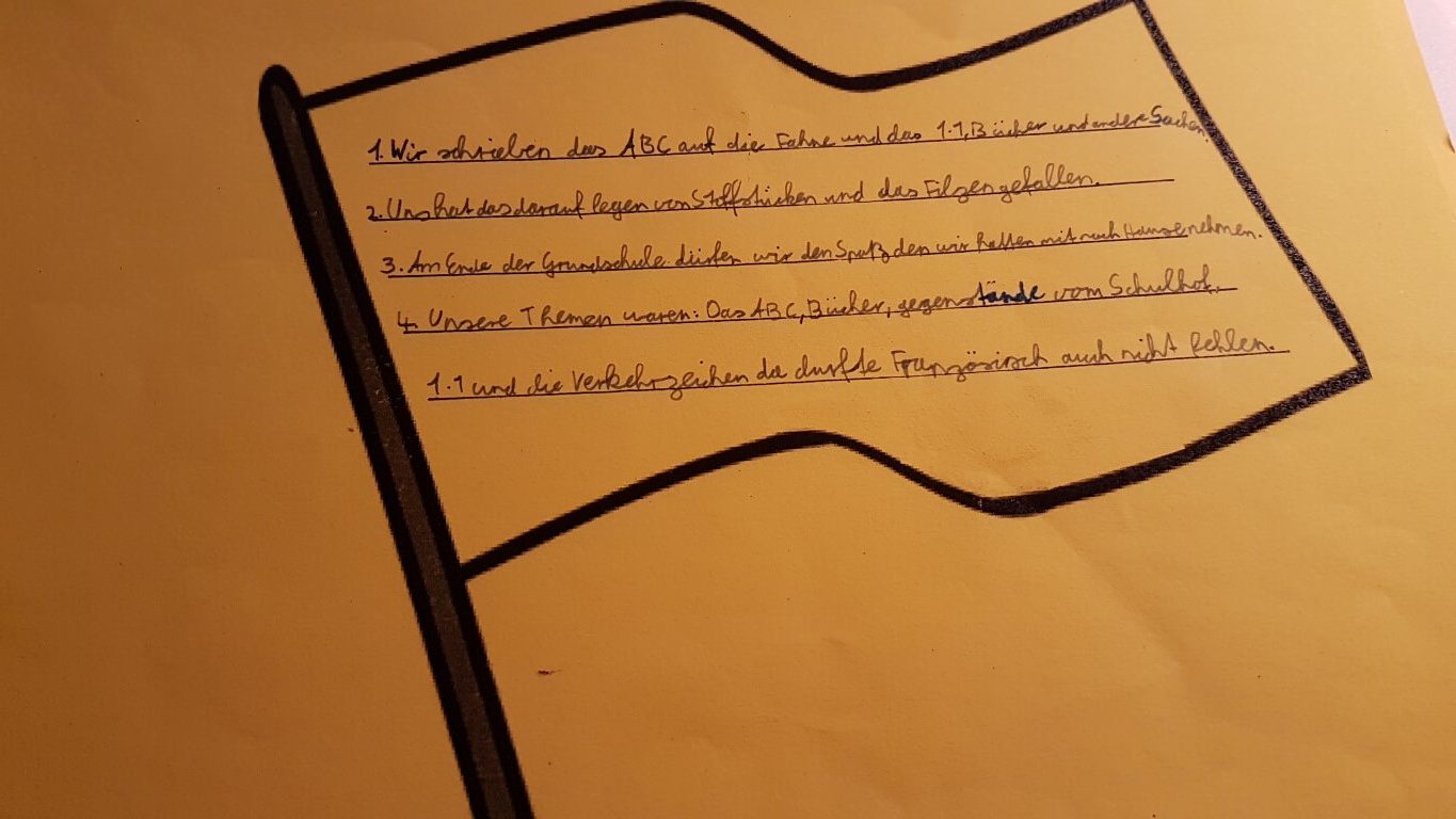 Was wir uns alles auf die Fahne geschrieben haben… – Grundschule Hagsfeld